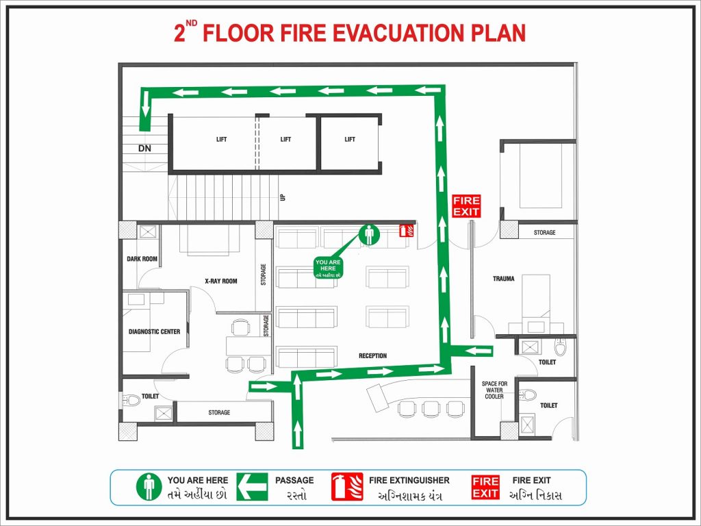 Fire Evacuation Plan 2nd Floor – Gurukrupa Art